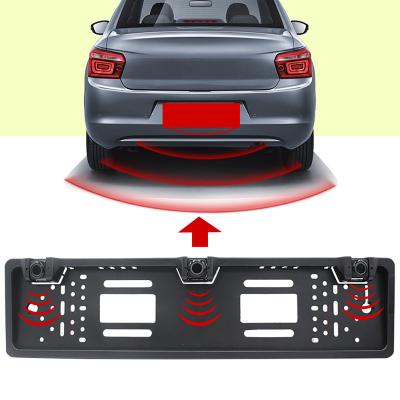 Cina PZ300L-W License Plate Backup Ultrasonic Frame System 18mm Alarm Obstacle Detection Rearview Wireless Radar Detector in vendita