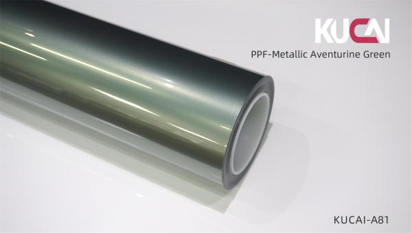 Quality TPU Metallic Aventurine Green PPF Wholesaler , Colored PPF Protection Film 7.5Mil for sale