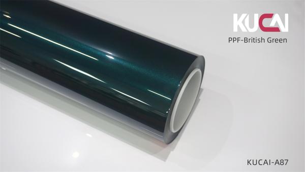 Quality British Green PPF Coloured Automotive Paint Protection Film Self Healing Seamless Wrap for sale
