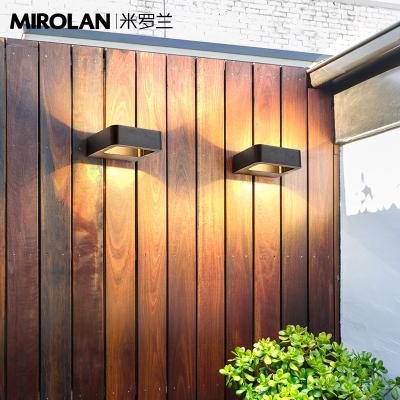 China MIROLAN Outdoor Wall Lights,Gray Aluminum Up Down Wall Sconce Lamp IP54 7W 3000K Warm White LED Outdoor Lights for sale