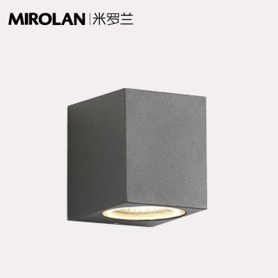 China MIROLAN Grey Square Wall Sconce Light Up and Down Modern Simplicity Style Aluminum Housing for sale