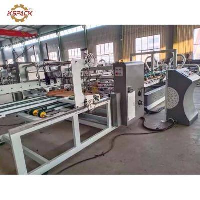 China Automatic PLC Carton Box Folder Gluer Machine With Counter 2400mm for sale