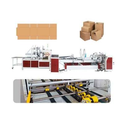 China BYZ-B Semiautomatic Box Folder Gluer Machine High Of Feeder 900MM 3kw for sale