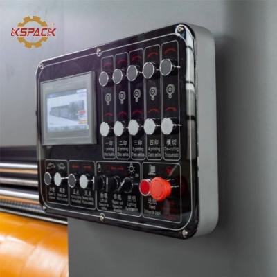China Vacuum Transfer 4 Colors Corrugated Box Printing Machine With Die Cutter for sale
