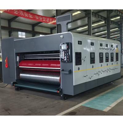 China PLC Control Corrugated Board Flexo Print 4 Color Print Die Cutter Slotter Machine for sale