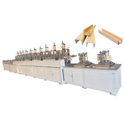 China Paper U Channel Machine with 100mm Working Width 60 Meter Per Min Speed and Numerical Control for U Shape Paper Corner Board Making for sale