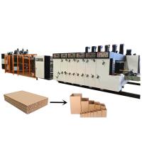 China Automatic 3 Color Flexo Printer Slotter Machine Die Cutter Folder Gluer Bundling for sale