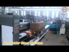 Cardboard Box Folder Gluer Machine Automatic PLC Control High Speed