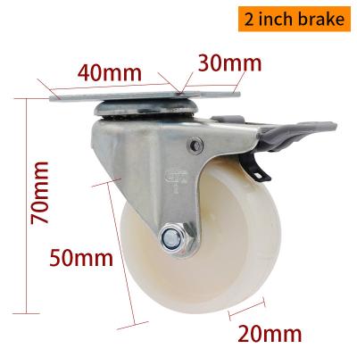 Cina TPA Mini ruote a rotaia 50mm 40kg 2 pollici ruote rigide 262P-23 in vendita