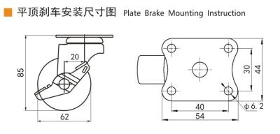 Cina Rolette a rotazione industriale da 2,5 pollici 62 mm Piccole ruote a rotazione per mobili in vendita