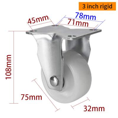 中国 EDL工業キャスター 3インチ 150kg プレート TPA 硬式,回転式,ブレーキ型 販売のため
