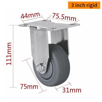 Cina TPE Industrial Metal Casters 3 pollici 75 mm ruote di caster 5723P-57 in vendita