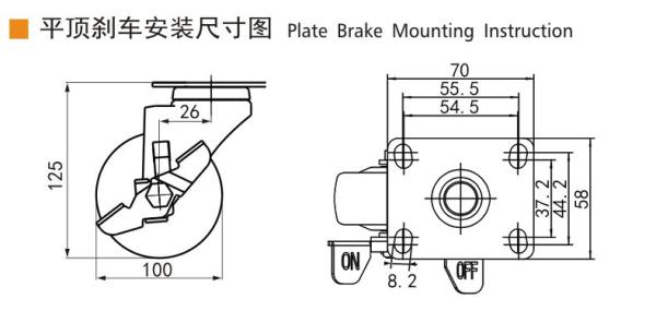 Quality Commercial / Industrial Light Duty Casters 4 Inch Swivel Wheels for sale