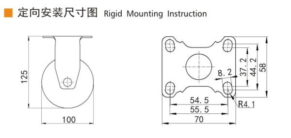 Quality Commercial / Industrial Light Duty Casters 4 Inch Swivel Wheels for sale
