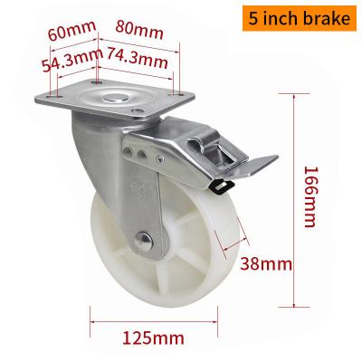 Cina EDL Medium Duty 5inch Caster TPA Plate per rigido, girevole e freno Tipo 250kg 665P-26 in vendita
