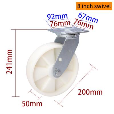 China 450kg Load 8 Inch 200mm Heavy Duty Castor Wheels With Brake 738-26 for sale