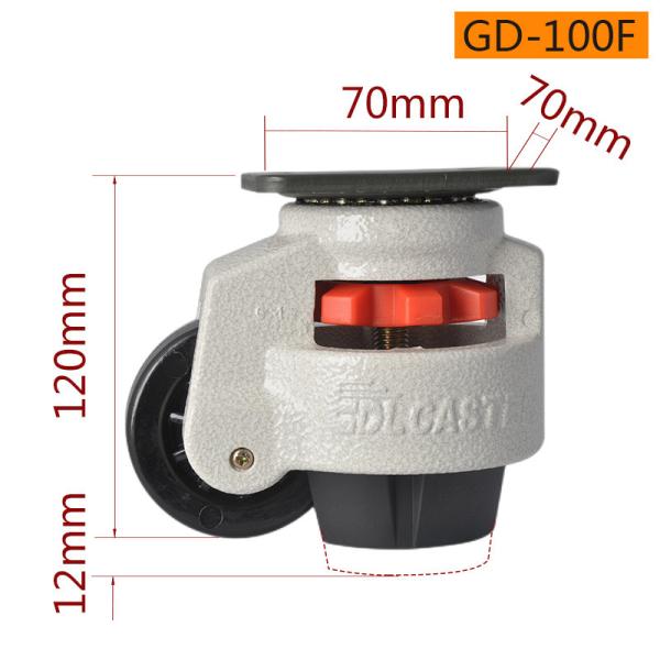 50kg-1500kg Plate Leveling Casters Heavy Duty EDL Casters GD Series GDF