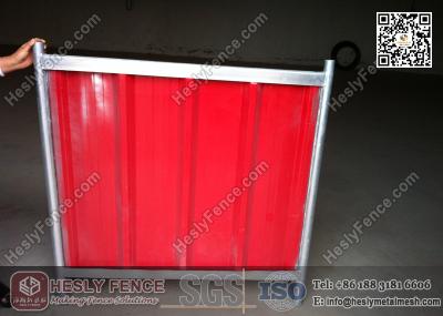 China 2.1X2.4m Temporary Corrugated Sheet Fencing | 2.0X2.5m Temporary Hoarding Fence for sale