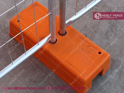 China Orange Color Injection Mould Plastic Temporary Fencing Feet | China Temp Fence Feet Supplier for sale