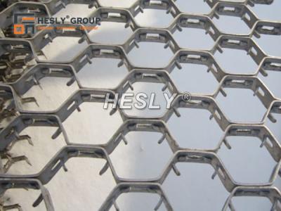 China 410S Hex Metal Mesh for refractory lining, 48mm hexagonal hole, 3'X3', China MANUFACTURER for sale