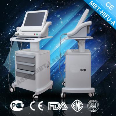 Cina Puffiness anti- ultrasonico bianco della casa 7MHz dell'attrezzatura della macchina HIFU dell'ascensore di fronte in vendita