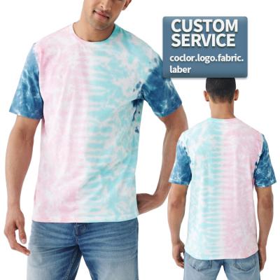 China 37.Two-Tone Breathable Tie Dye Mens T-Shirt for sale