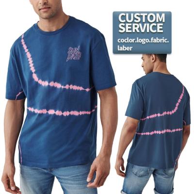 China Breathable 40.Line Tie Dye Mens T-Shirt for sale