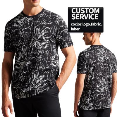China 54. Men's Breathable T-Shirt Black and White Prints for sale