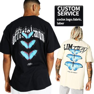 China 55.Butterfly Breathable Print Mens T-Shirt for sale