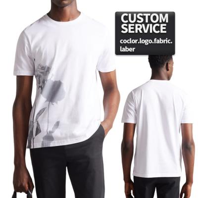China 59 breathable. The Rose Print Men's T-shirt for sale