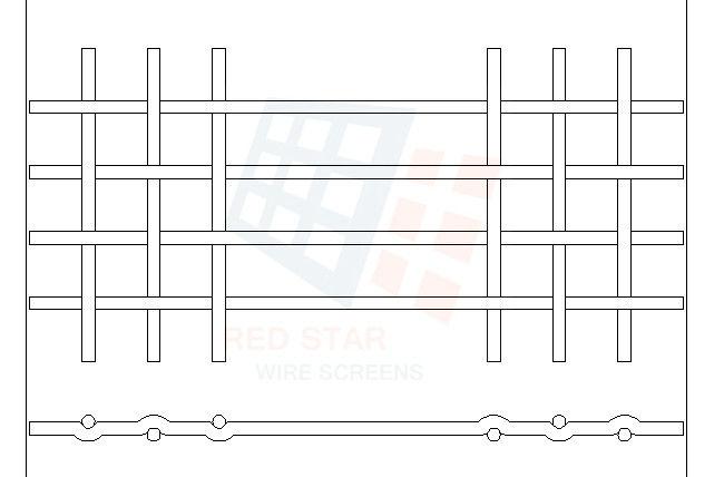 Rectangular Spring Steel Metal Wire Mesh Screen ISO9001 Standards