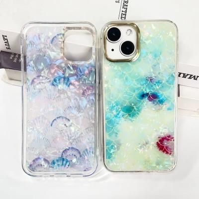 China Electroplating Frame Flower Pattern Phone Case Printing TPU Soft Phone Case for sale