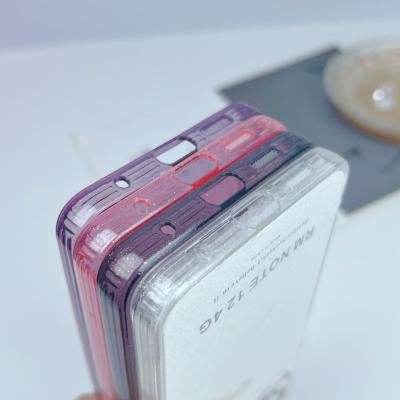 China Flash Pink Shockproof Phone Cover Transparent Soft TPU Case With Lens for sale