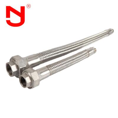 China Stainless Steel Wire Braided Flexible Metal Hose Union Type Metal Braided Pipe Connector for sale