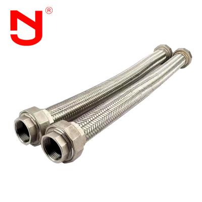 China Stainless Steel SS304/SS316 Braided Flexible Metal Hose with Vibration Absorption and Thermal Expansion Compensation for Industrial Applications for sale