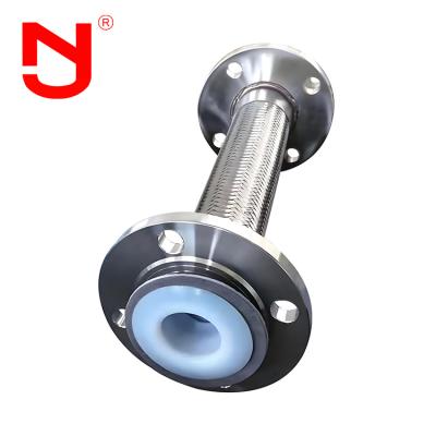 China PTFE Lining Stainless Steel Wire Braided Corrugated Braided Flexible Pipe for sale
