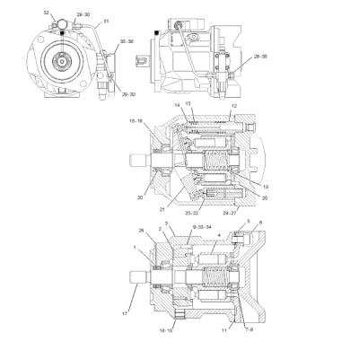 China 245-8998 2458998 Hydraulic Pump for 416D | Excavator Repair Tools | High Quality | Durable| for sale