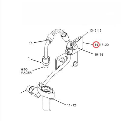 China 379-8774 3798774 Turbocharger Oil Lines Mounting Bracket Compatible with Engine C9 for sale