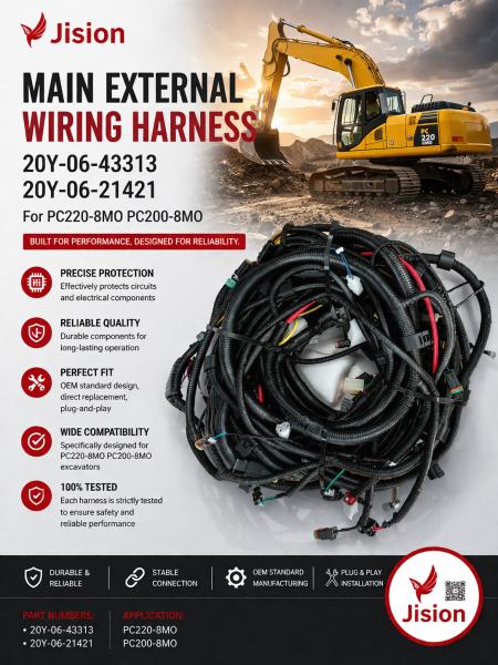 Quality 20Y-06-43313 Main Wiring Harness / Excavator Wiring Harness Komatsu Wiring Harness Excavator Wiring Harness for sale
