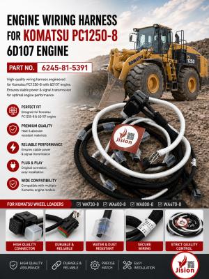 China 6245-81-5391 Wiring Harness, Komatsu Engine Wiring Harness, Excavator Wiring Harness, Engine Electrical Harness, Komatsu Electrical Parts, Excavator Electrical System, Construction Machinery Wiring for sale
