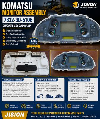 China Original Second Hand Monitor Excavator Komatsu 7832-30-5106 For Dozer & Construction Equipment for sale