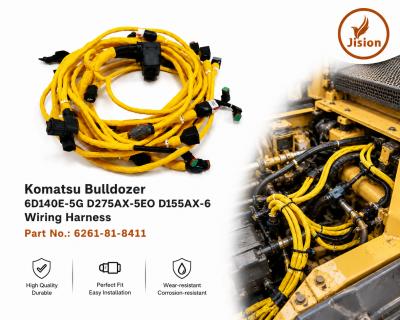 China 6261-81-8411 Engine Wiring Harness For Komatsu D155ax-6 D275ax-5eo Bulldozer Factory Wiring Harness for sale