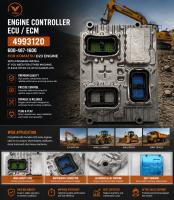 China 600-487-1600 ECU Controller For Komatsu D23 Bulldozer Engine Controller Ecm With Program Installed for sale