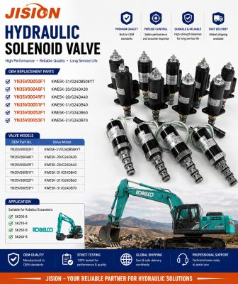 China Kobelco Hydraulic Excavator Solenoid Valve YN35V00050F1 YN35V00048F1 YN35V00049F1 OEM for sale