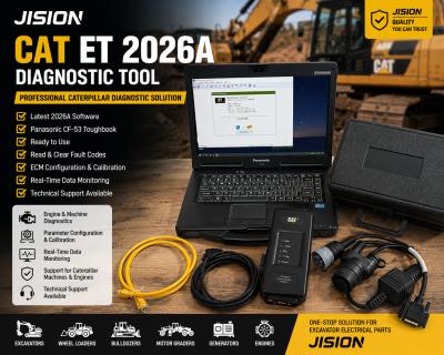 China CAT ET Diagnostic Tool + Panasonic CF-53 Laptop + Latest 2026A Software Professional Caterpillar Diagnostic Solution 478-0235 538-5051 317-7485 ET4 for sale
