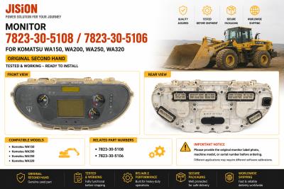 China Wa320-5 Wheel Loader Monitor 7823-30-5108 7823-30-5109 Original Second Hand for sale