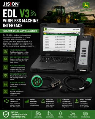 China EDL V3 Wireless Machine Interface Diagnostic Tool for John Deere Service Advisor for sale