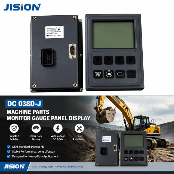 Quality DC038D-J Monitor Gauge Panel Display T0412-04214 DC 9-36V Machine Instrument Panel for Excavator Construction Machinery Parts for sale