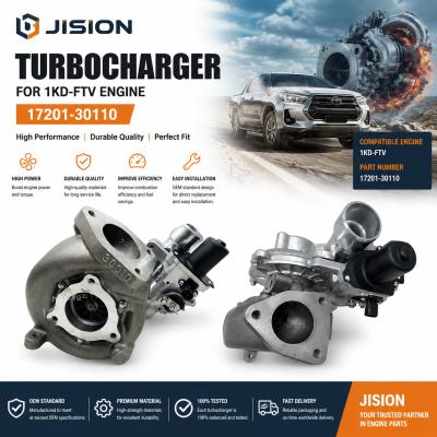 China 17201-30110 CT16V Turbocharger for 1KD-FTV Diesel Engine Turbo Charger Replacement Parts for Toyota Hilux Prado for sale
