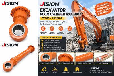 China ZX200 ZX200-E Excavator Boom Cylinder Assembly Heavy Duty Hydraulic Boom Cylinder Assy for sale